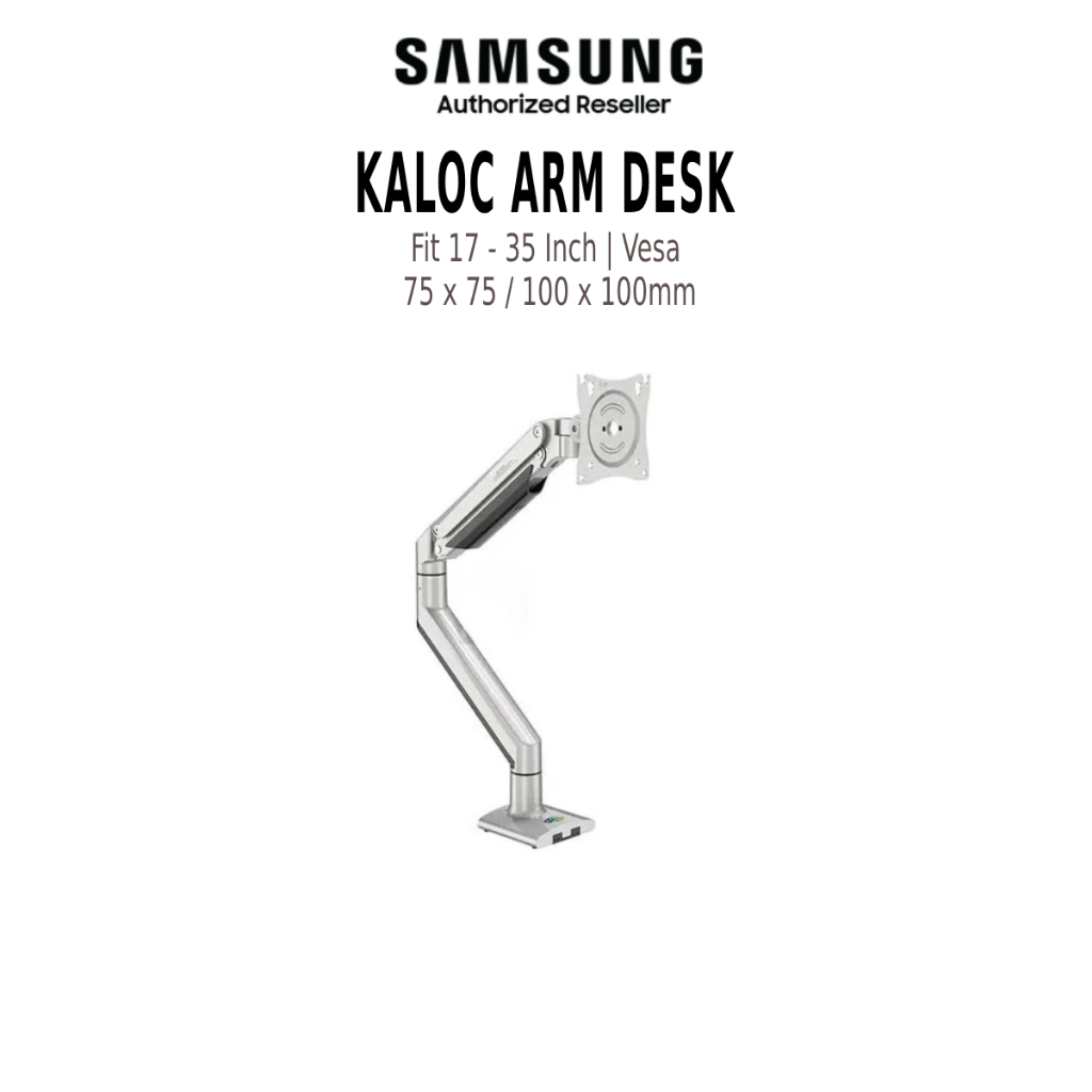 Kaloc KLC-DS150 Silver Single Arm Monitor Desk Mount Stand for 17–35 ...