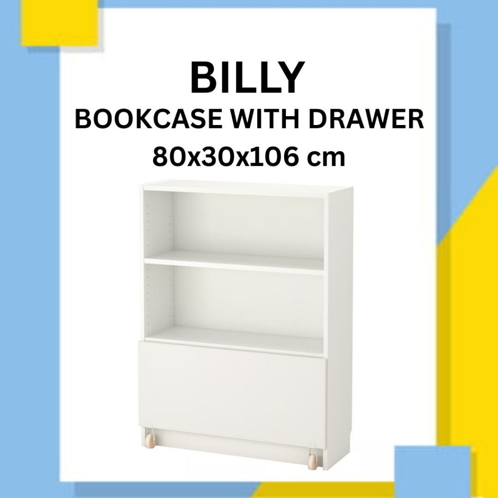 BILLY Bookcase With Drawer ( 80x30x106 cm ) | Shopee Malaysia