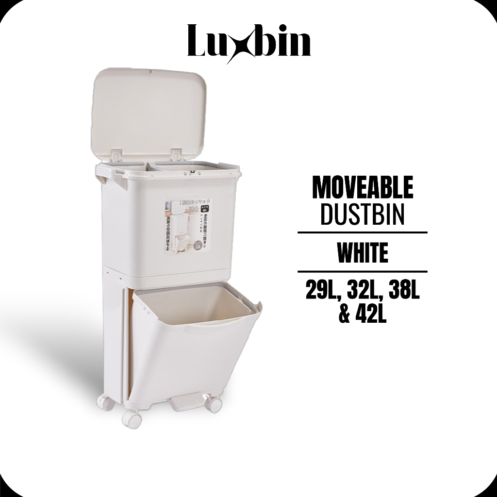 Movable Dustbin Kitchen Rubbish Bin Tong sampah dapur bertutup tinggi ...