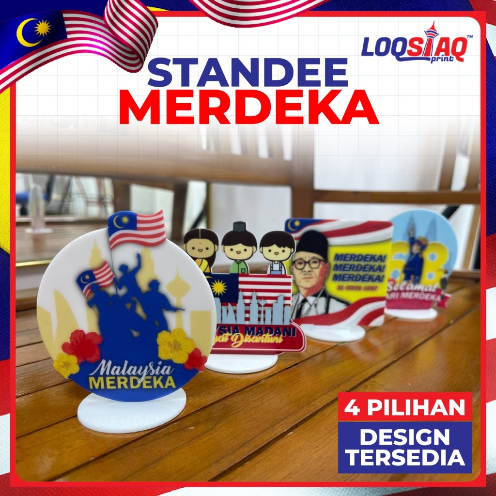 HIASAN STANDEE ACRYLIC MERDEKA HIASAN MEJA KELAS RUMAH DAN PEJABAT HARI ...