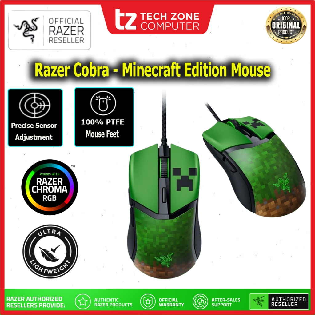 Razer Cobra - Minecraft Edition Gaming RGB Lightning Chroma 58g ...