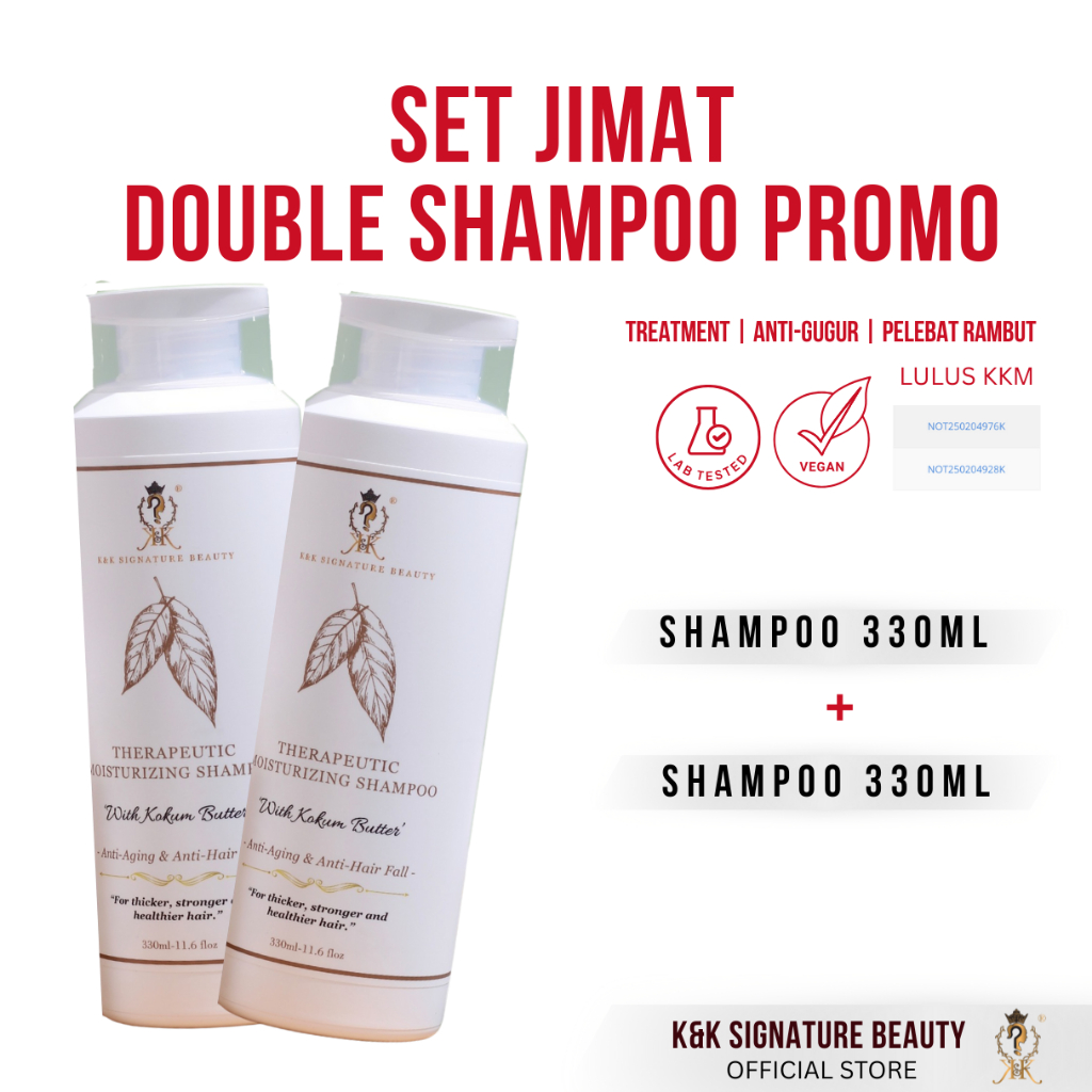 HQ] TWIN COMBO K&K 100% HERBAL THERAPEUTIC MOISTURISING SHAMPOO 330ML ...