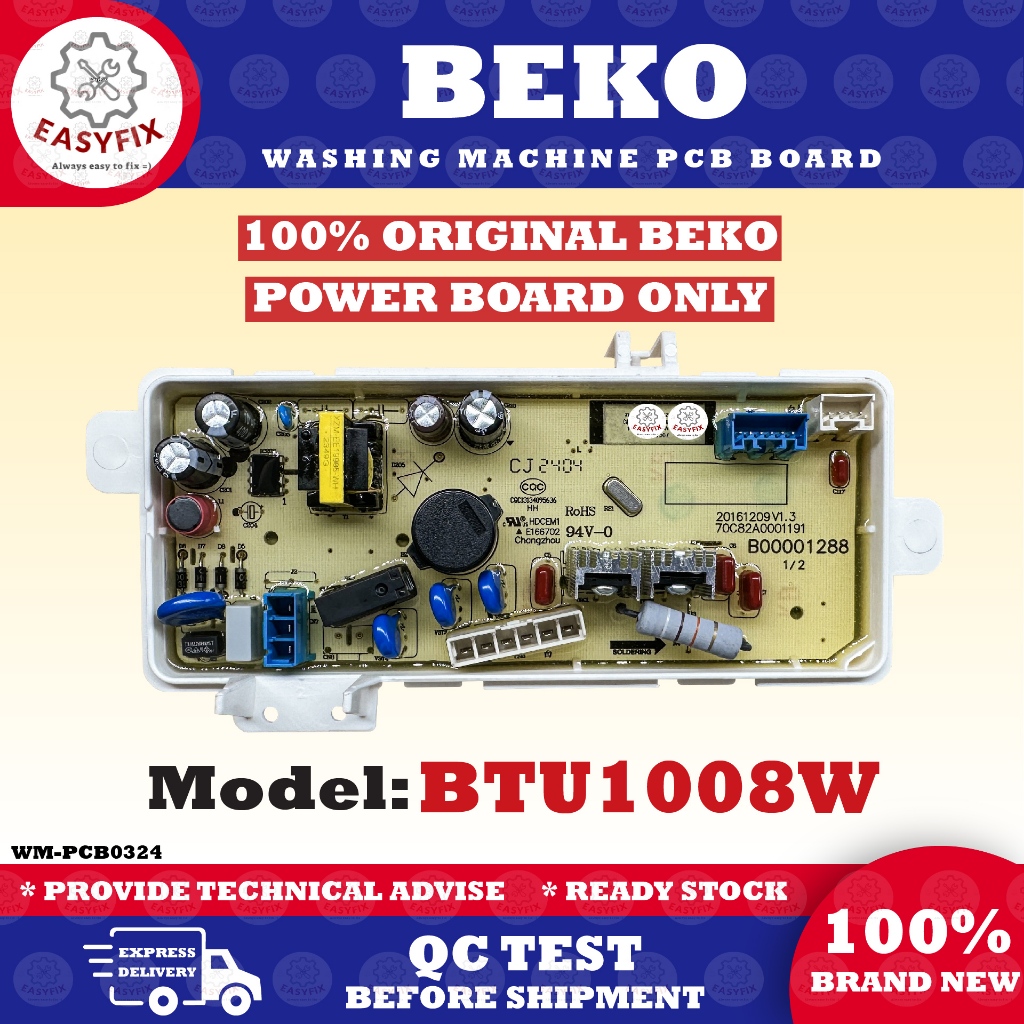 BTU1008W BEKO WASHING MACHINE PCB BOARD (POWER BOARD) BTU1008 BTU-1008W ...