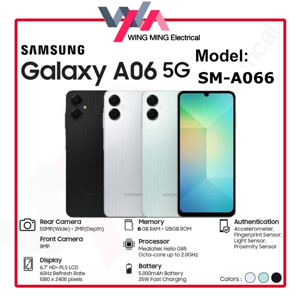 Samsung Galaxy A07 8GB + 256GB / A06 4G/5G Smartphone (4GB/6GB/+128GB ...