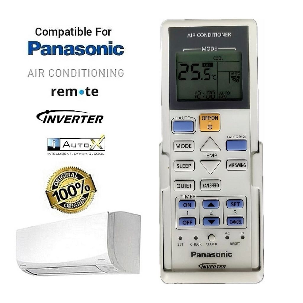 Panasonic i AUTO Air Conditioner remote control (INVERTER) | Shopee ...