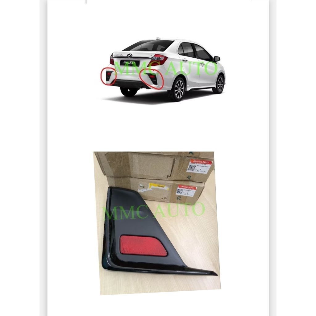 Perodua Bezza 2019 Gear Up Rear Bumper Side Garnish/ Reflector Cover ...