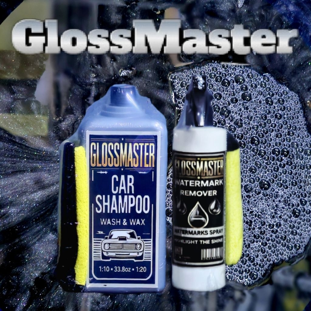 GlossMaster Watermark Remover Spray & Car Shampoo Was & Wax | Shopee ...