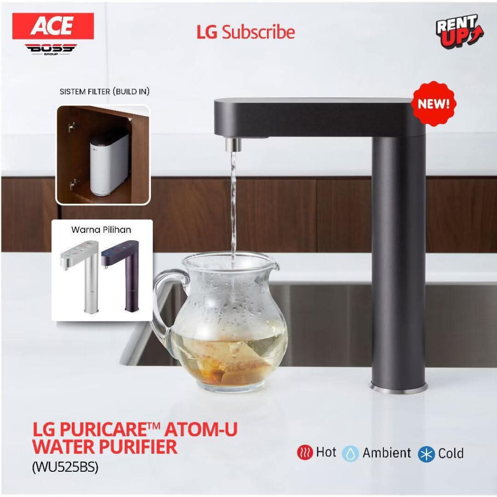 PENAPIS AIR DI SINKI LG PURICARE ATOM-U WATER PURIFIER WU525BSAN ...