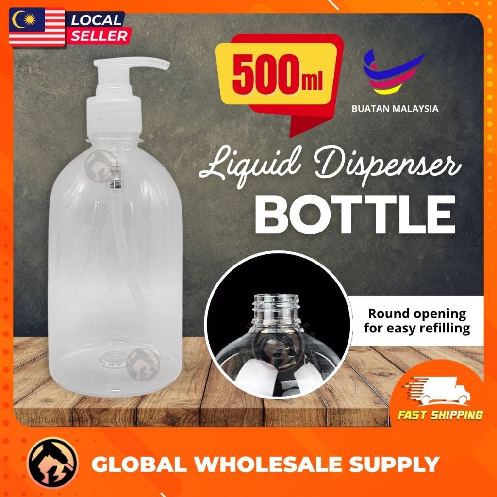 [BUATAN MALAYSIA] Botol Sabun Tangan 500ML Botol Sanitizer Shampoo ...