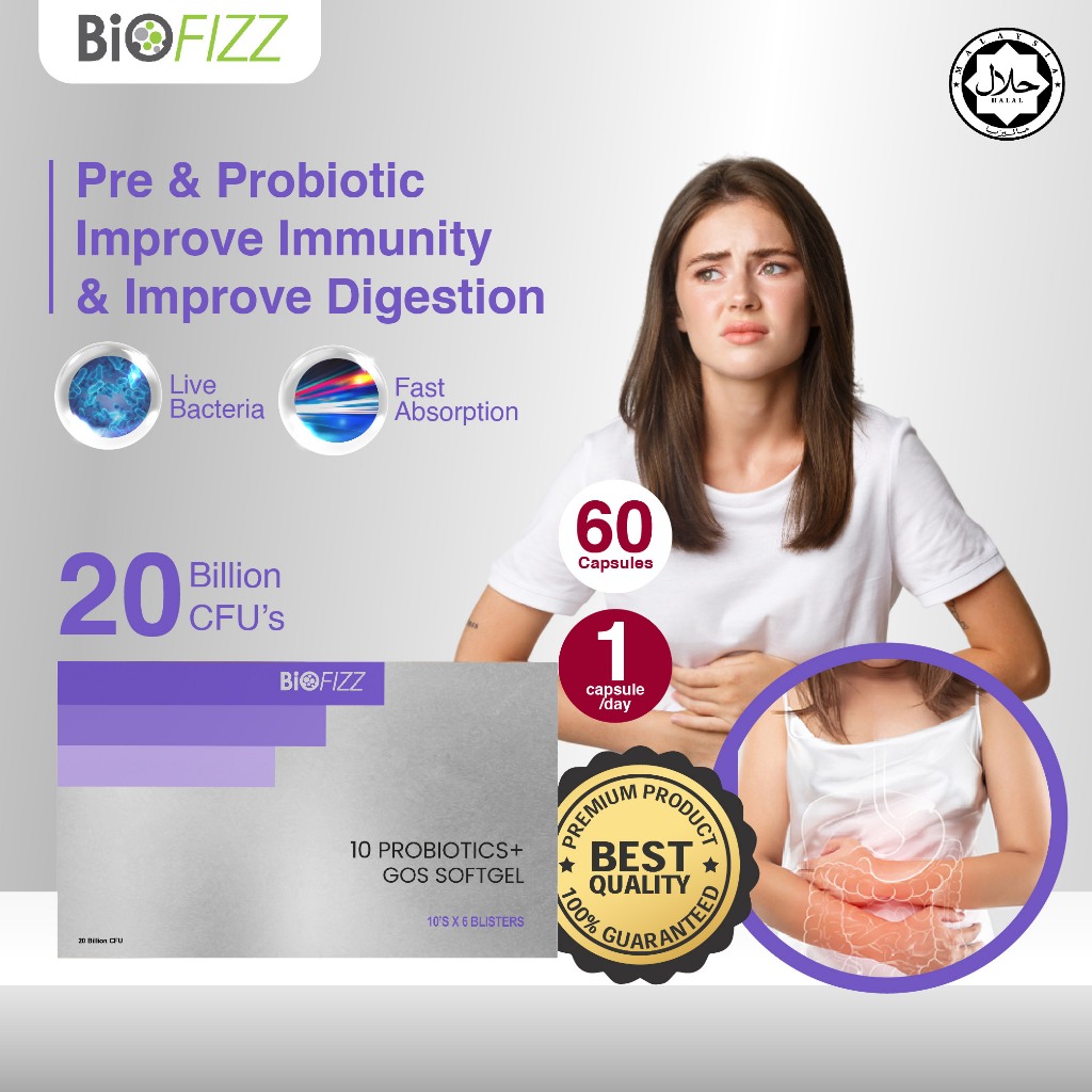[Digestive Health] BIOFIZZ Halal Probiotic + Gos Softgel 10in1 ...