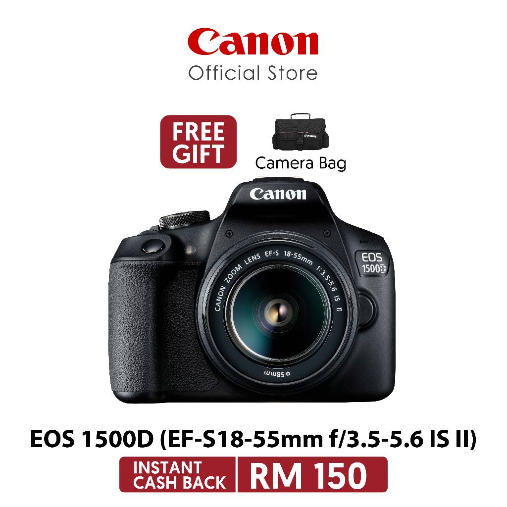 Canon EOS 1500D Kit (EF S18-55 IS II) [Free Camera Bag] APS-C DSLR Camera | Ideal For Beginners ...
