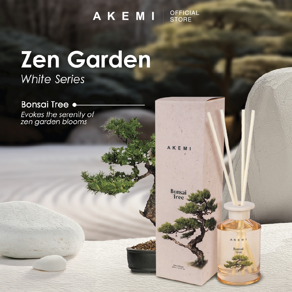 AKEMI Zen Garden Reed Diffuser - White Series (200ml) | Shopee Malaysia