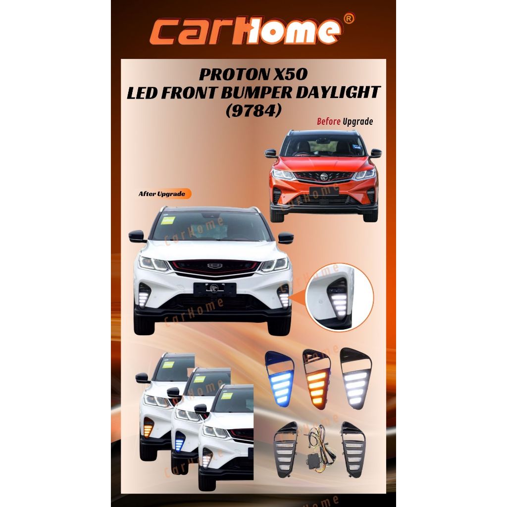 PROTON X50 LED Daytime Daylight Running Signal Light Fog Lamp DRL Lampu ...