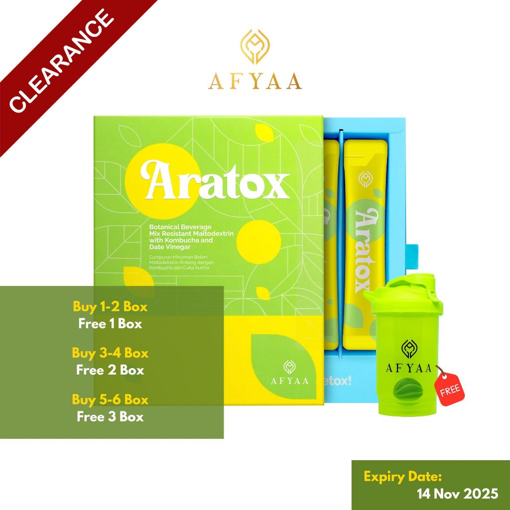 [Clearance] Afyaa | Aratox | Detox | 1 Box 24 Sachets | Ready Stock | Shopee Malaysia