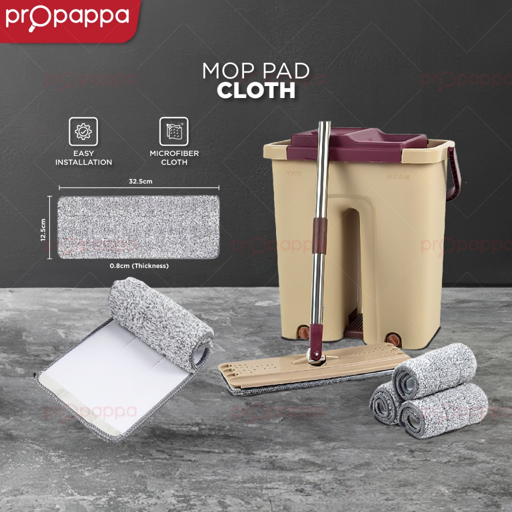 Propappa - Scratch Mop Microfiber Mop Head/Cloth, Kain Mop Lantai ...