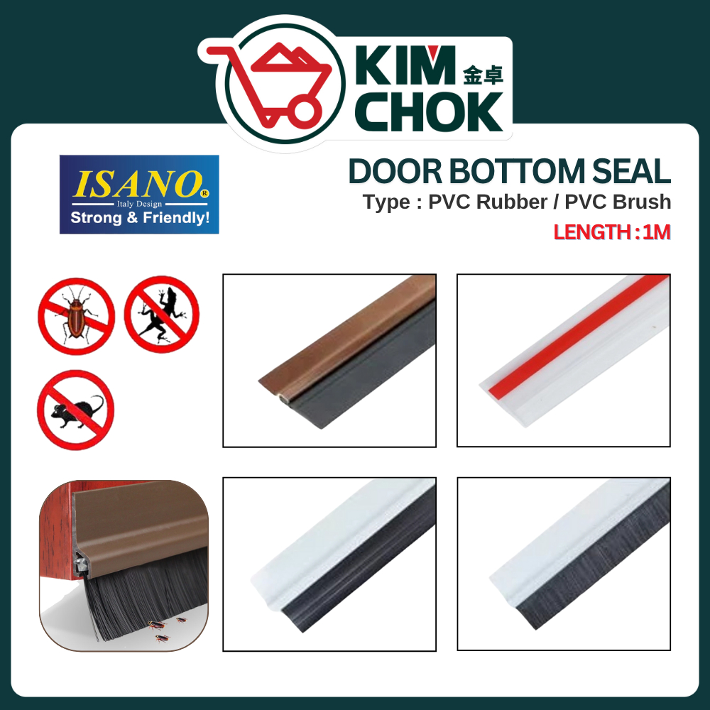 DOMINO Door Bottom Seal ( PVC Rubber & PVC Brush ) Length 1M | Penutup ...