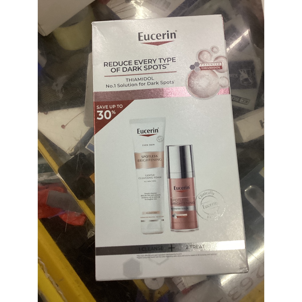 Eucerin Spotless Brightening Serum + Cleanse Set (Booster&Foam150g) 5X ...
