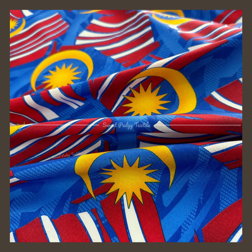 Kain Corak Bendera Malaysia / Kain Corak Merdeka / Merdeka Printed ...