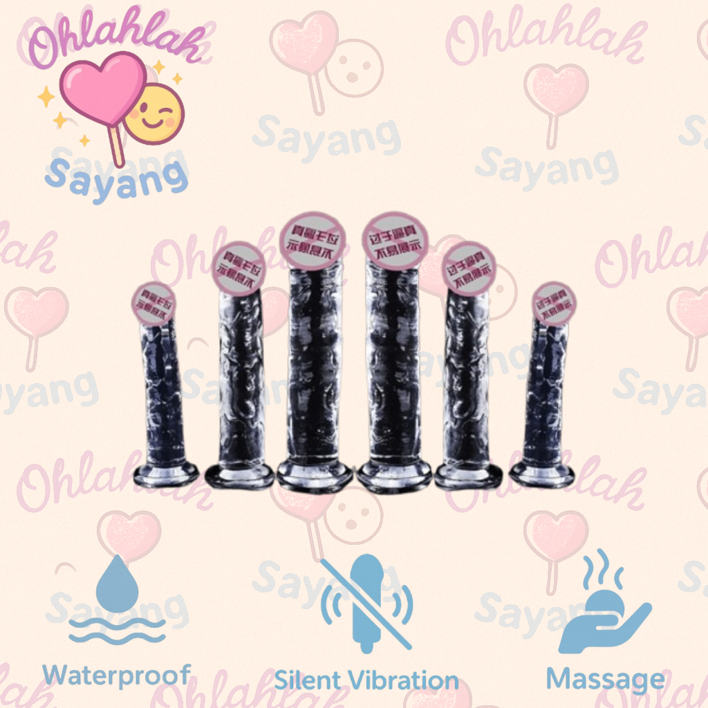 Dildo Silikon Lembut | Realistik Panjang Jelly | Masturbat Crystal-Like ...