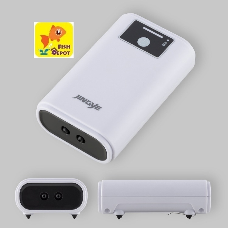 Jingye AC/DC Rechargeable Aquarium Air Pump YE-LD20 / YE-LD10 | 2 Outlet | Built-in Battery ...