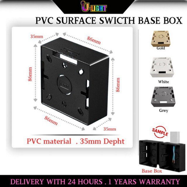 Open 86*86mm switch socket base box home champagne gold black silver ...