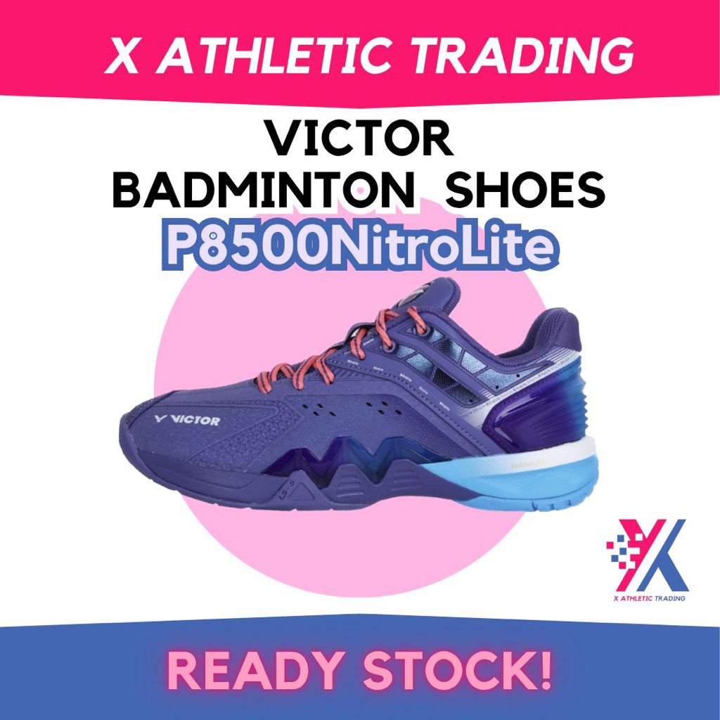 Victor P8500 NL / p8500 nitrolite purple blue high end badminton shoes ...