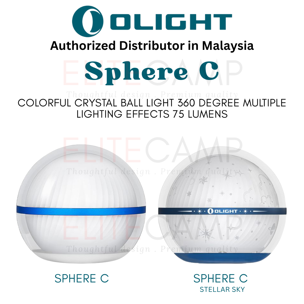 Olight Sphere C Colorful Crystal Ball Light Stepless Dimming 360 Degree ...