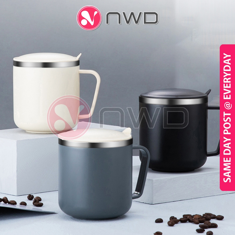 𝗧𝗛𝗘𝗥𝗠𝗔𝗟 𝗦𝗘𝗔𝗟 》 400ml Stainless Steel Insulated Thermal Coffee Mug ...