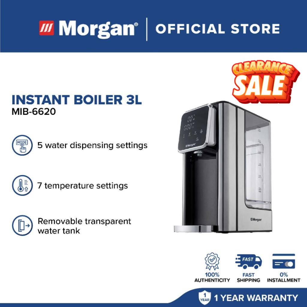 [Morgan MIB-6620 Instant Water Boiler (3L, 5 Water Dispensing & 7 ...