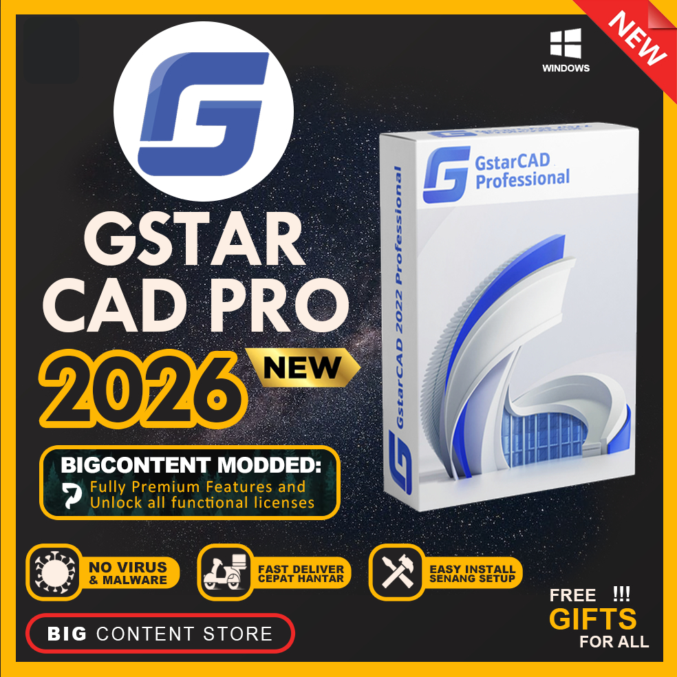 GstarCAD 2026 Professional 💯 EASY INSTALL SOFTWARE 💯 LIFETIME PREMIUM 💯 FAST DELIVERY 💯 SAFE ...