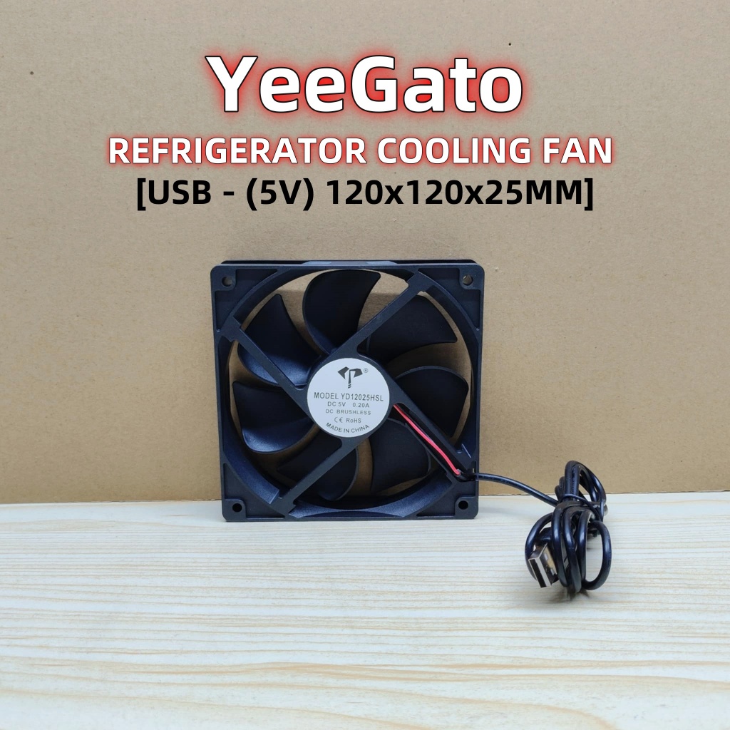 5V [ 120x120x25MM - USB ] REFRIGERATOR DC COOLING FAN BLOWER AXIAL FAN ...