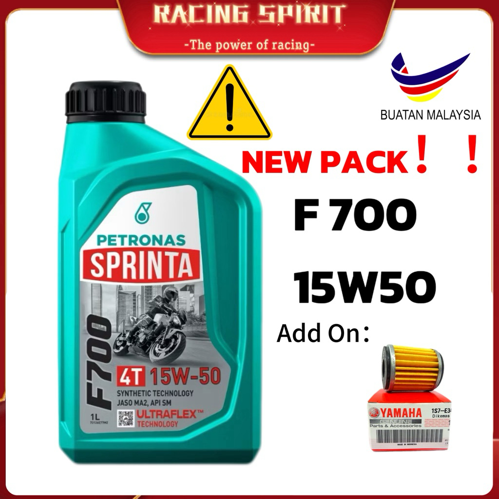 PETRONAS SPRINTA MINYAK HITAM ENGINE OIL F700 15W50 SEMI SYNTHETIC 4 ...
