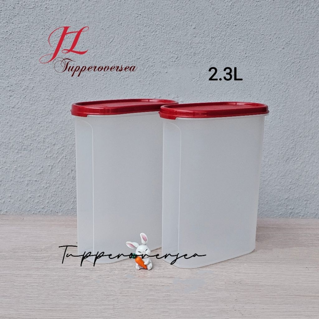 Tupperware Modular Mates Oval IV 2.3L (1PC / 2PCS) - Red | Shopee Malaysia