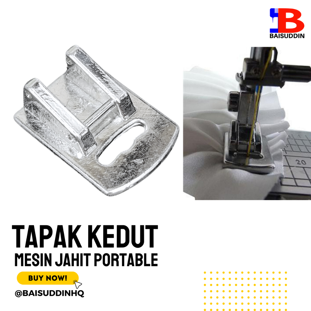 Tapak Kedut Mesin Jahit Mudah Alih / Pleated Foot Portable Sewing ...