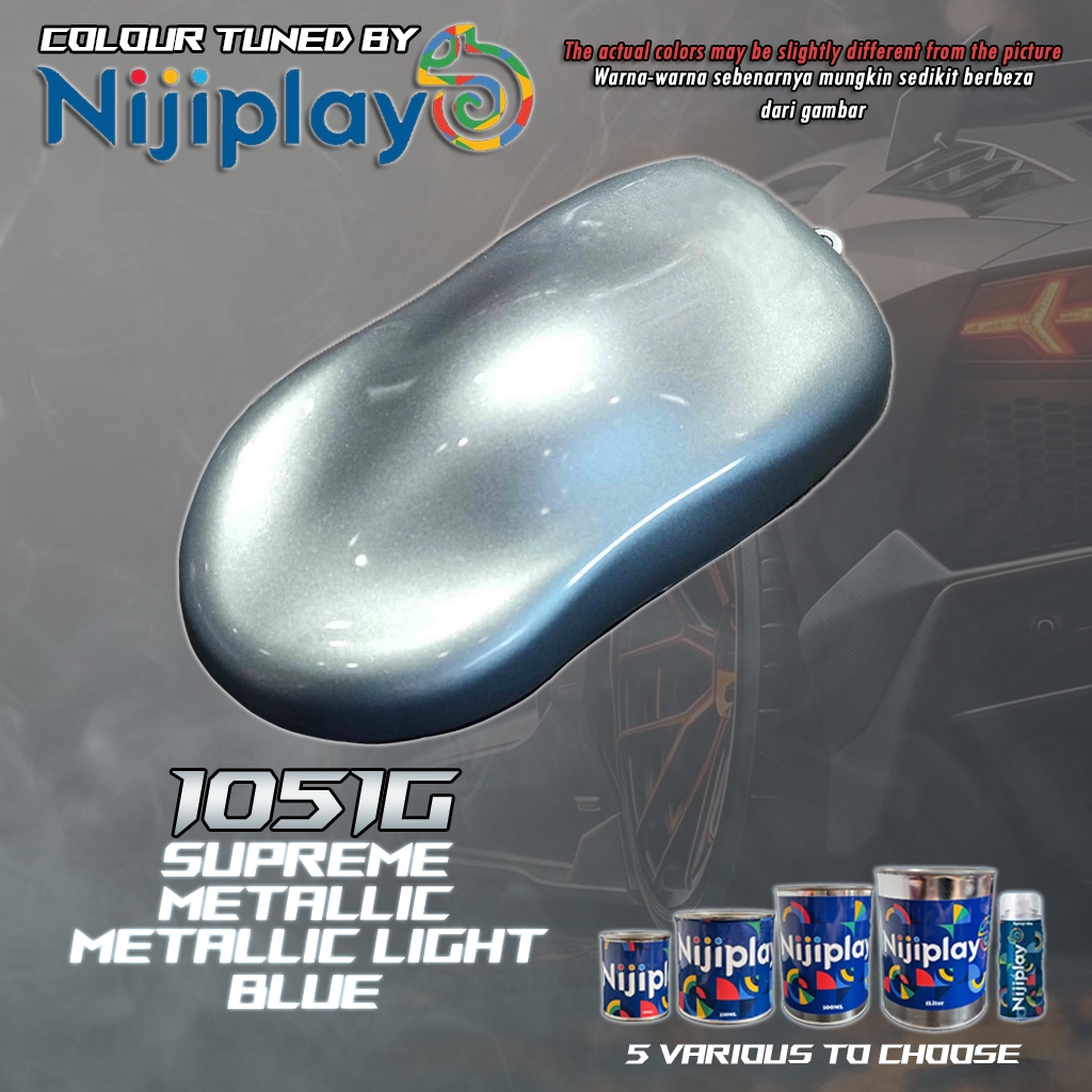 AIKKA 1051G METALLIC LIGHT BLUE SUPREME METALLIC 2K CAR PAINT | Shopee ...