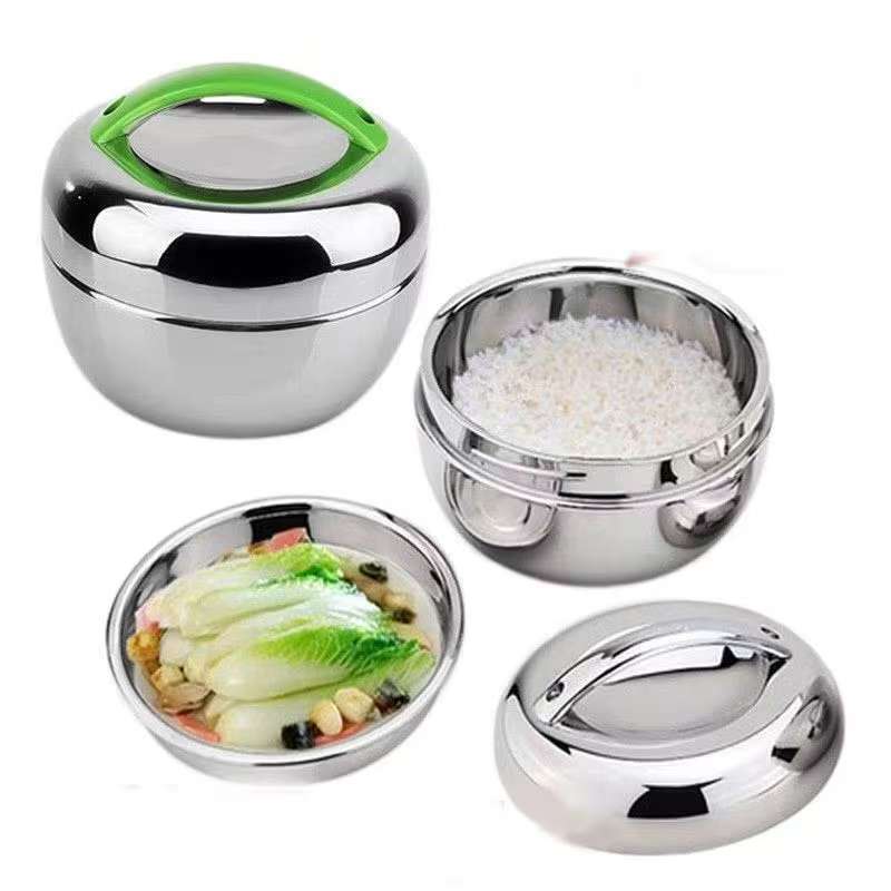 Apple Stainless Steel Lunch Box Thermal Insulated Double Layer 1000ml ...