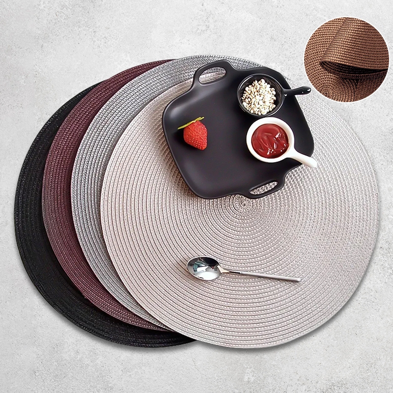 Luxury PP Round Tablemat Coaster Single Dining Table Dinner Placemat ...