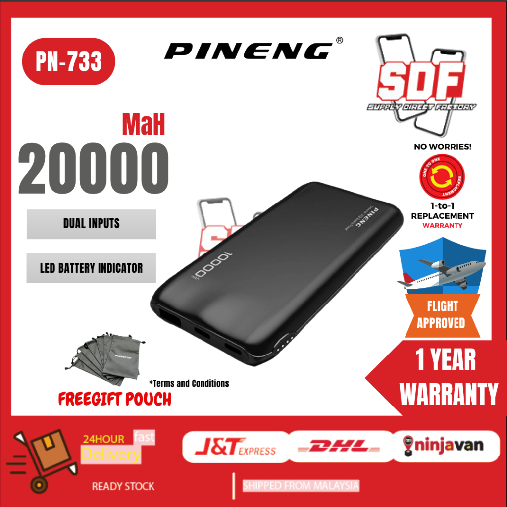 Pineng PN-733 Powerbank (20000mAh) | Shopee Malaysia