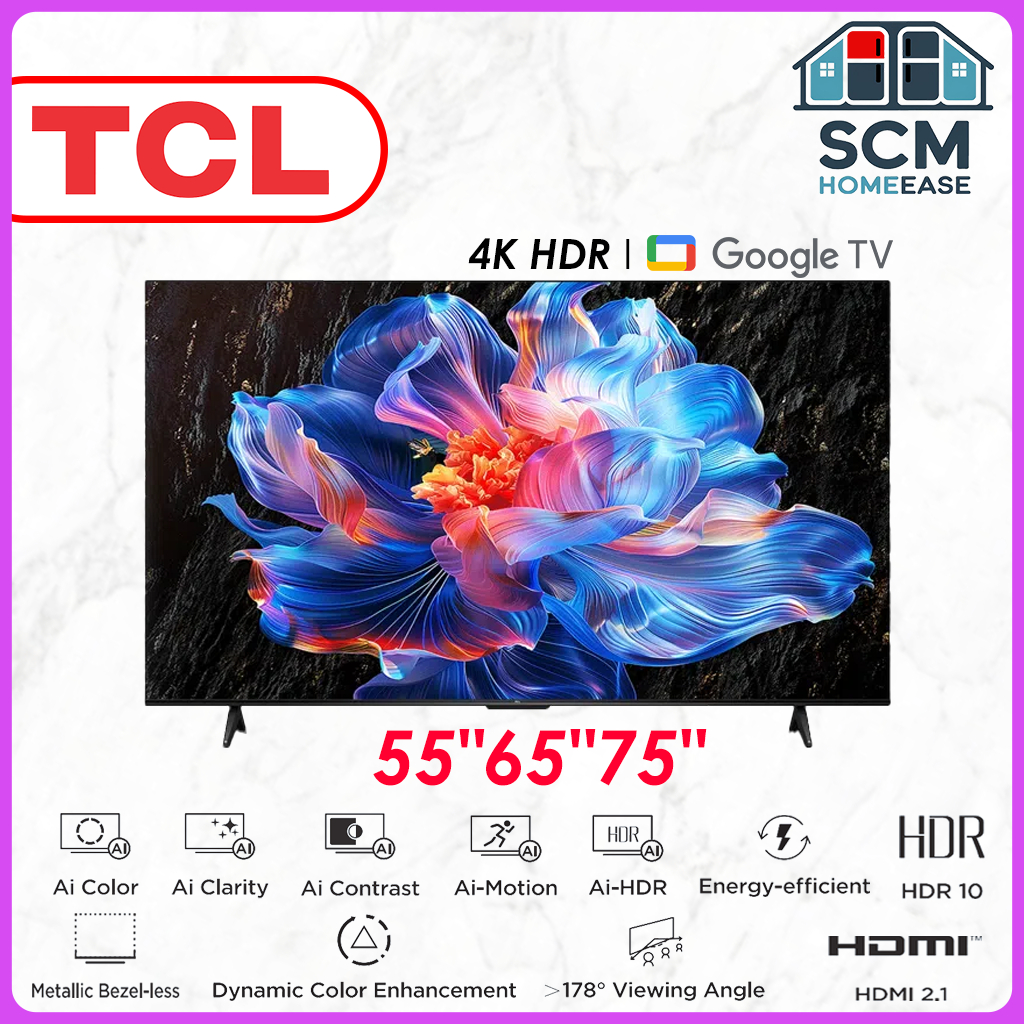 TCL 55" /65" / 75" 4K UHD + HDR Google Smart TV P6K | Shopee Malaysia