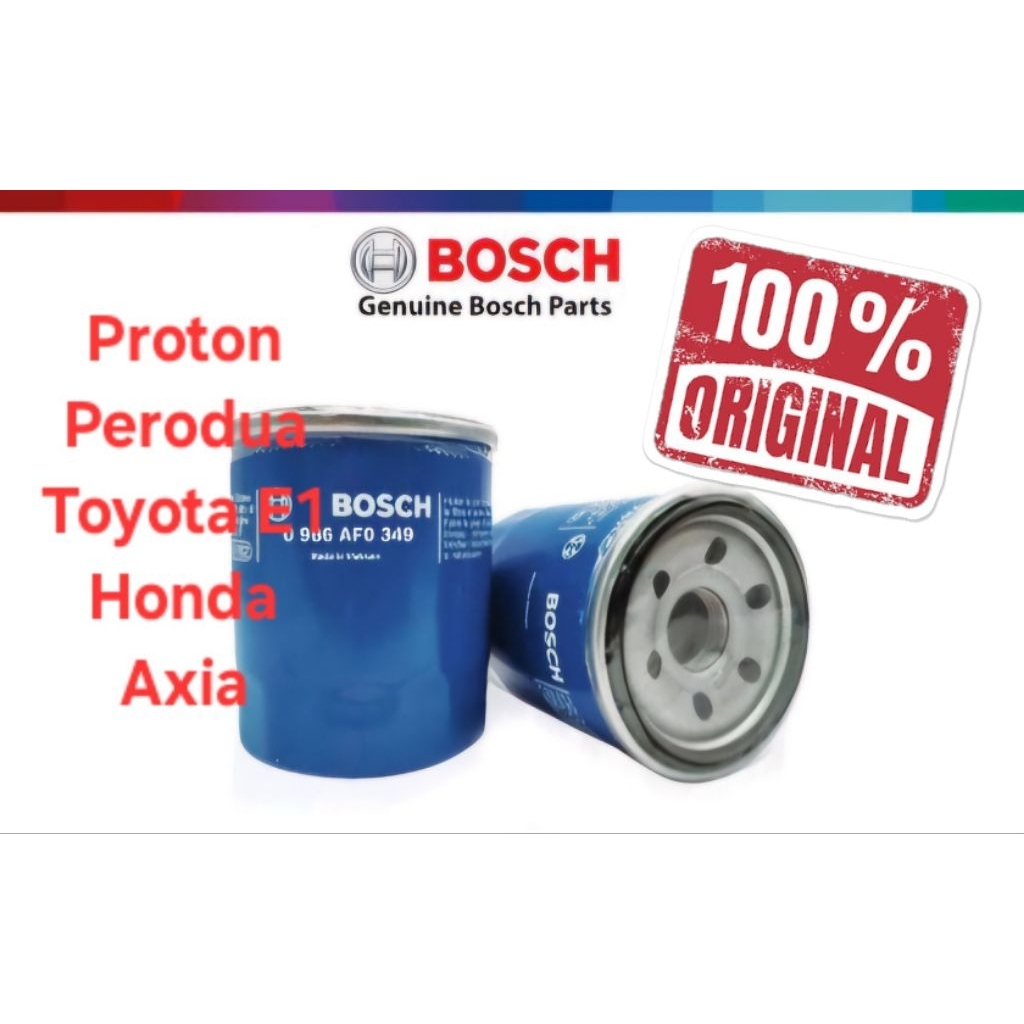 BOSCH 100%original Oil Filter(proton/perodua/toyota/honda) | Shopee ...