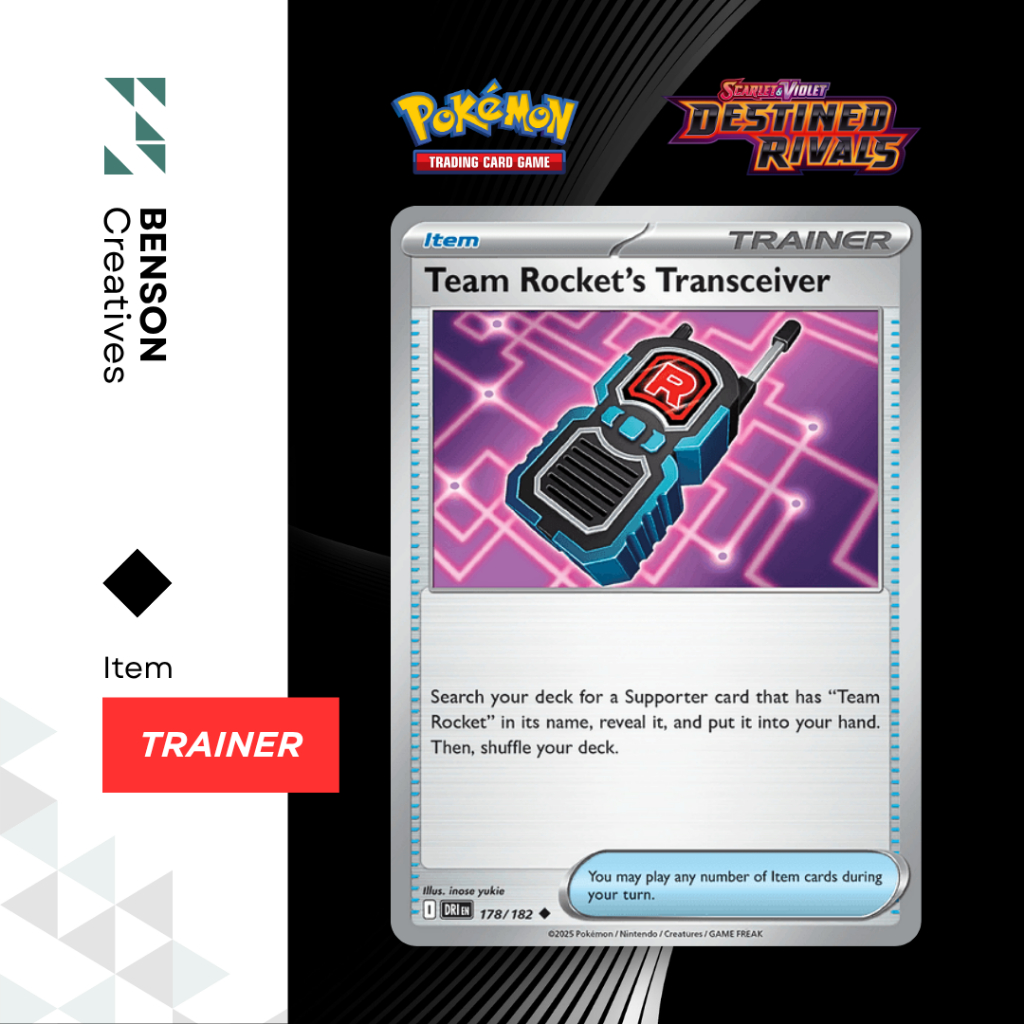 Team Rocket's Transceiver | 178/182 | Trainer - Item [Destined Rivals] Pokémon TCG | Shopee Malaysia