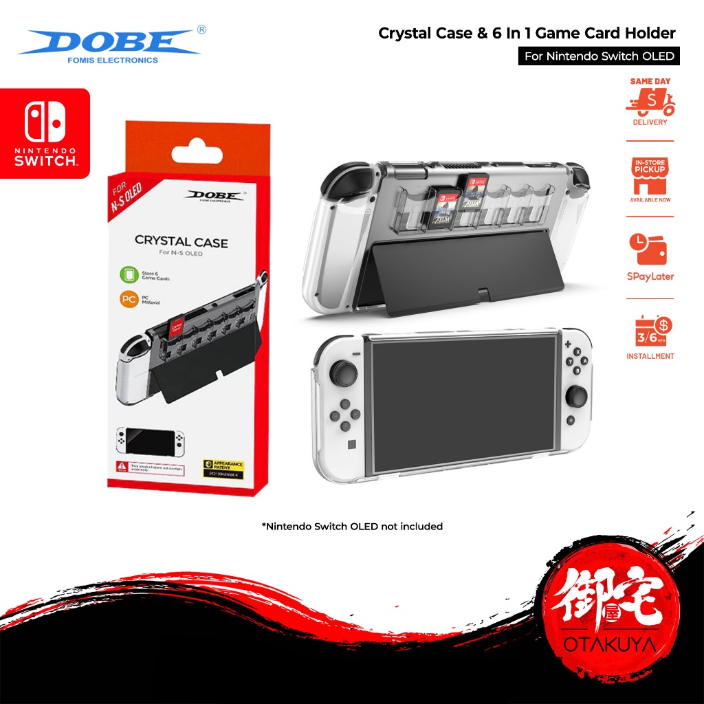 DOBE Nintendo Switch OLED Crystal Case & 6 In 1 Game Card Holder ...