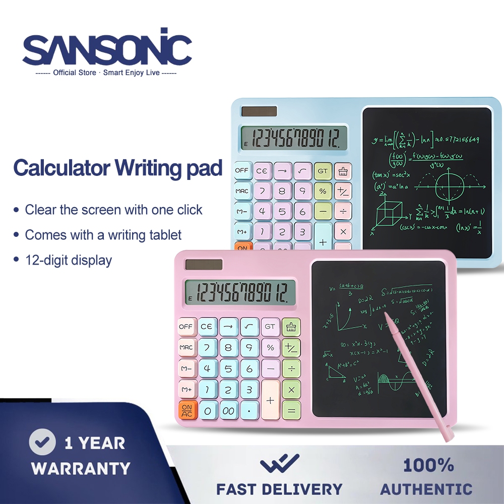 SANSONIC Calculator Writing Pad Multi-Color Electronic Calculator ...
