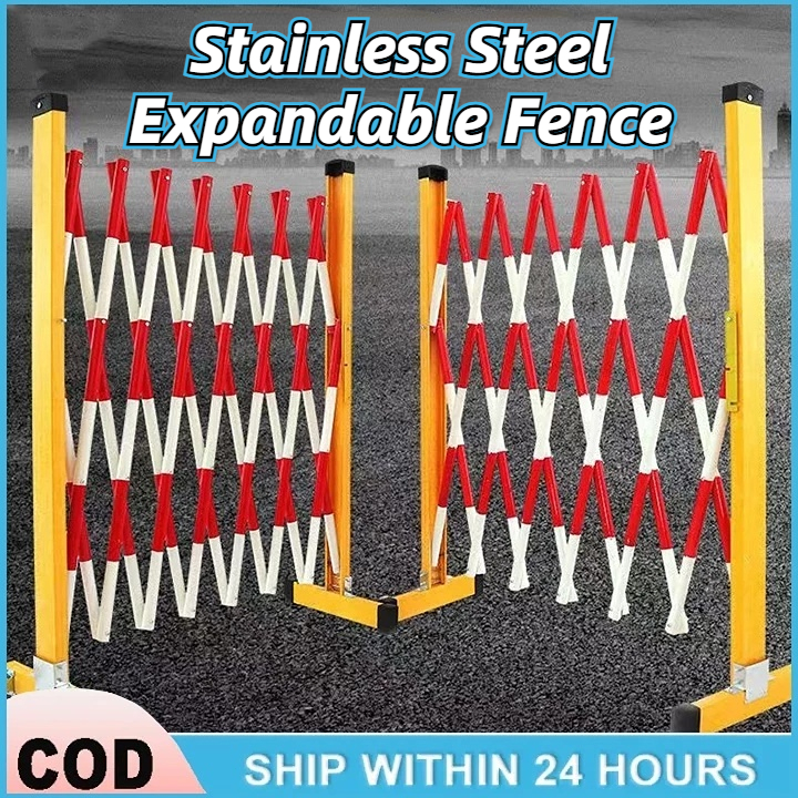 3-10M Stainless Steel Expandable Fence movable street traffic obstacle ...