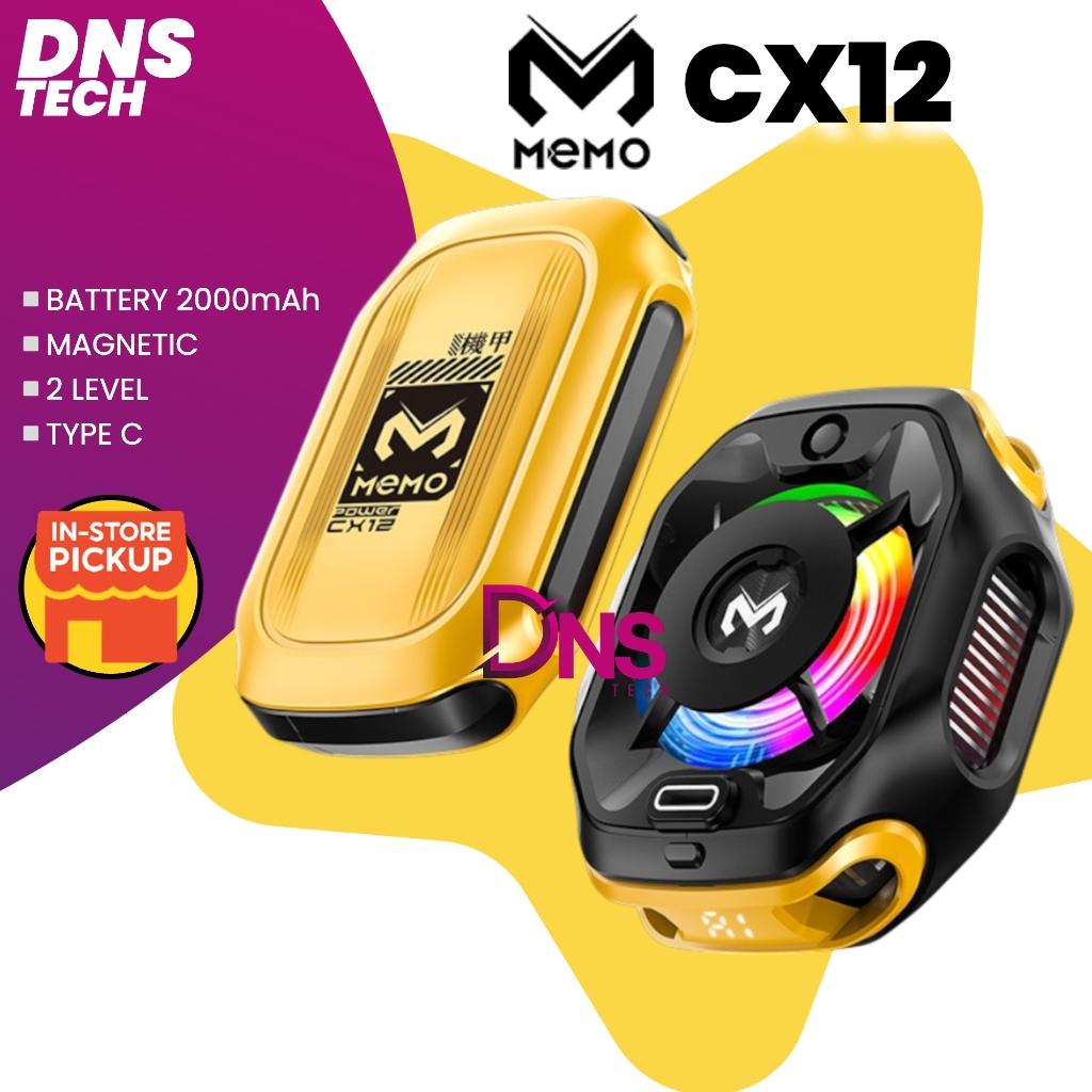 Penyejuk Telephone MEMO CX12 Phone Cooler Gaming Dissipate Fan Cooling ...