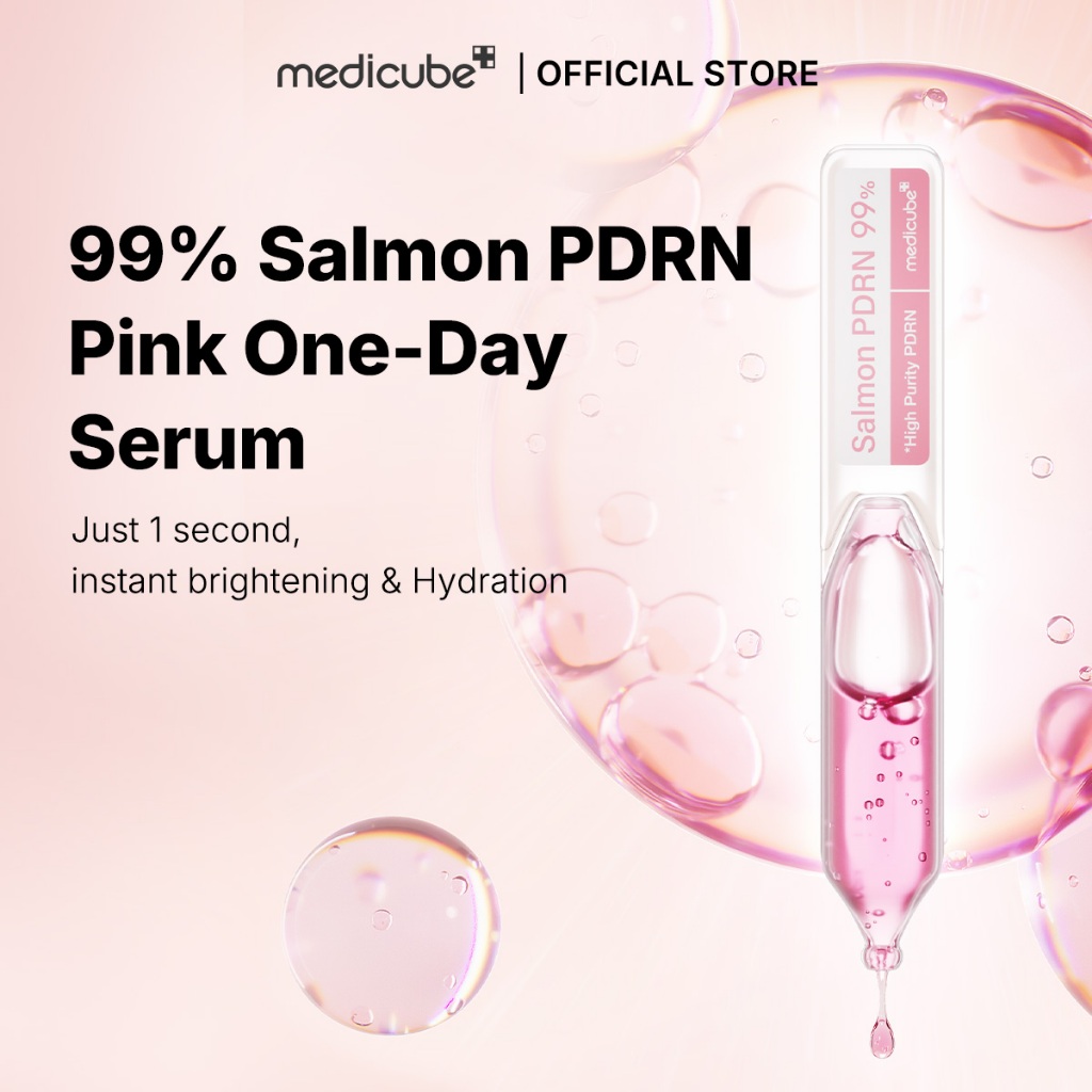 [medicube official] PDRN Pink One Day Serum (5ea/10ea) | 99% Salmon PDRN Magik Pencerahan dan ...