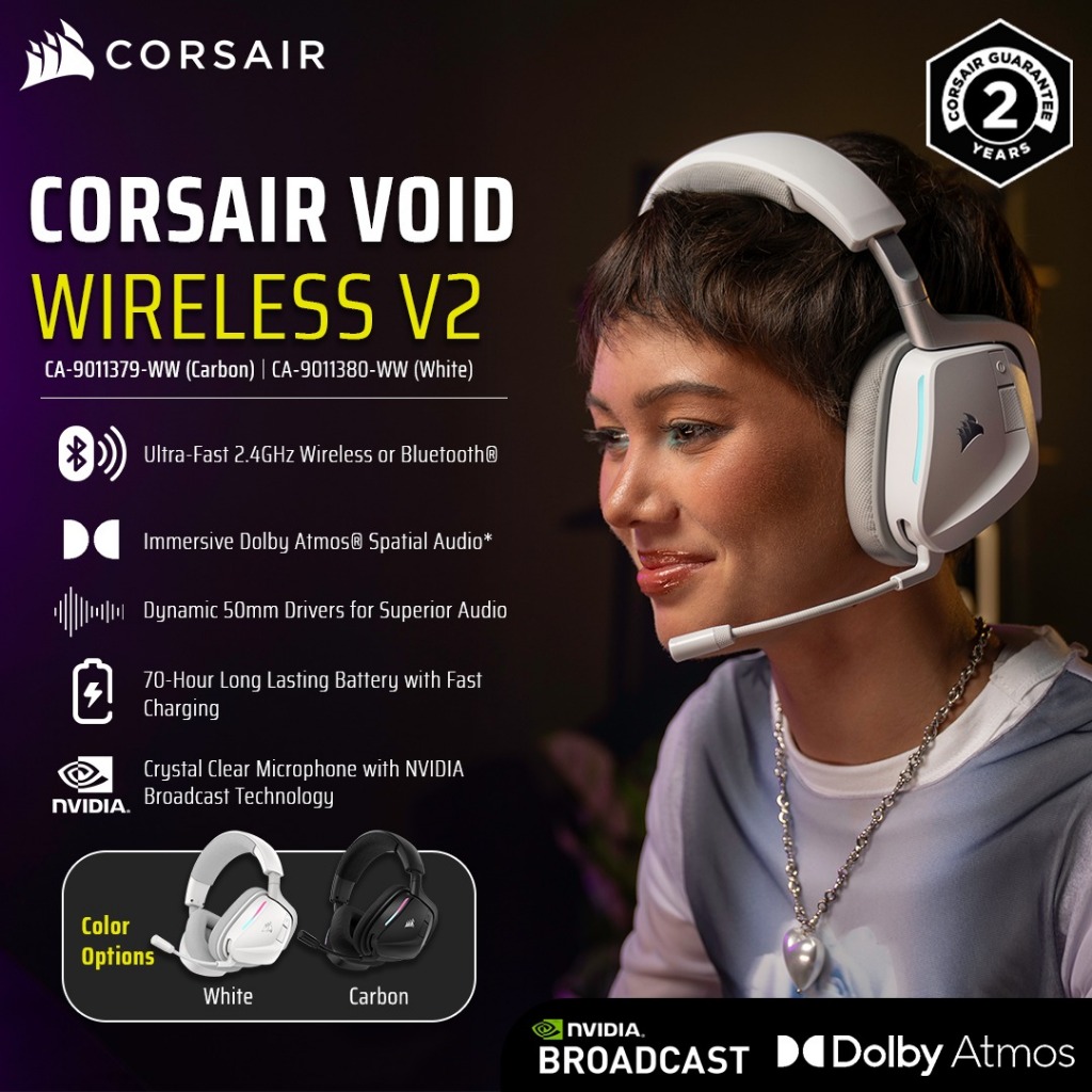 CORSAIR VOID WIRELESS V2 Gaming Headset | Shopee Malaysia