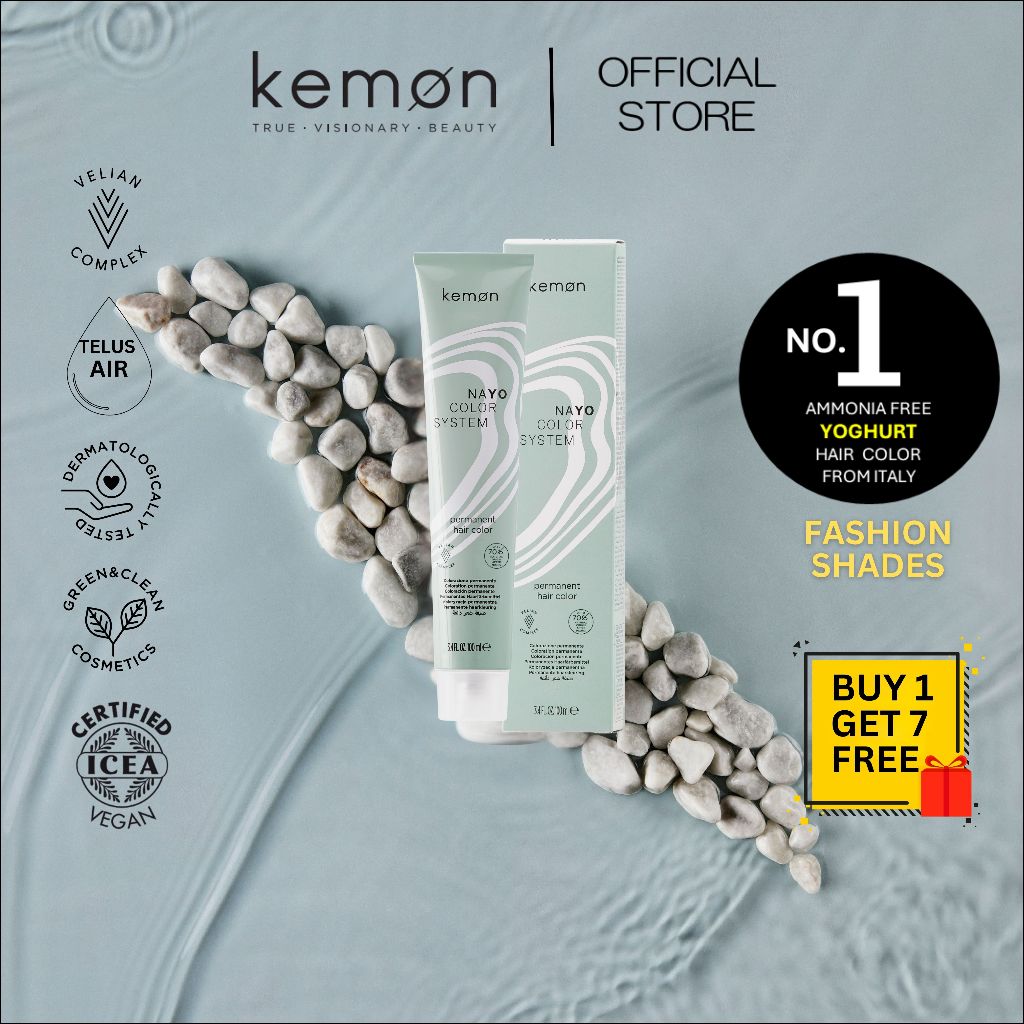KEMON NaYo Colour System Permanent Hair Colour Dye Pewarna Rambut With ...