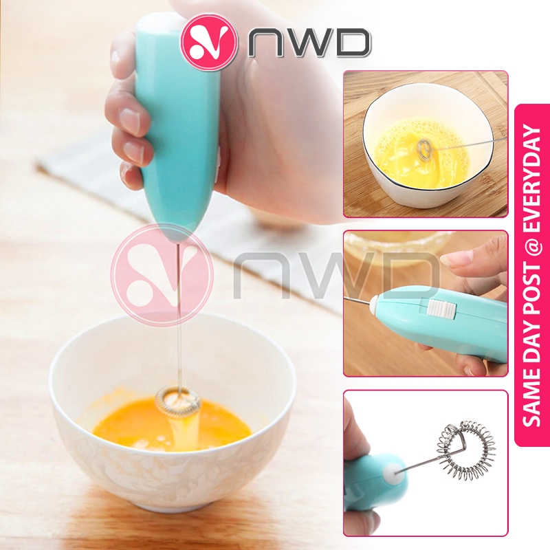 𝗛𝗜𝗚𝗛 𝗦𝗣𝗘𝗘𝗗 》 Handheld Electric Mixer Mini Egg Beater Coffee Milk Frother Stirrer Pemutar Telur ...