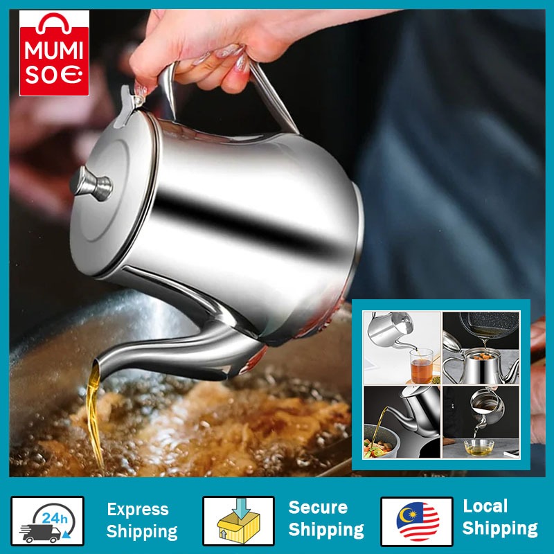 Stainless Steel Oil Strainer Pot Multipurpose Pot Kitchen with Strainer ...